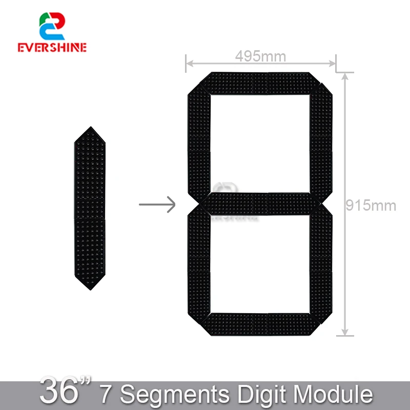 36 Inch Outdoor Big Size 7 Segment Digital Number Board For LED Gas ...