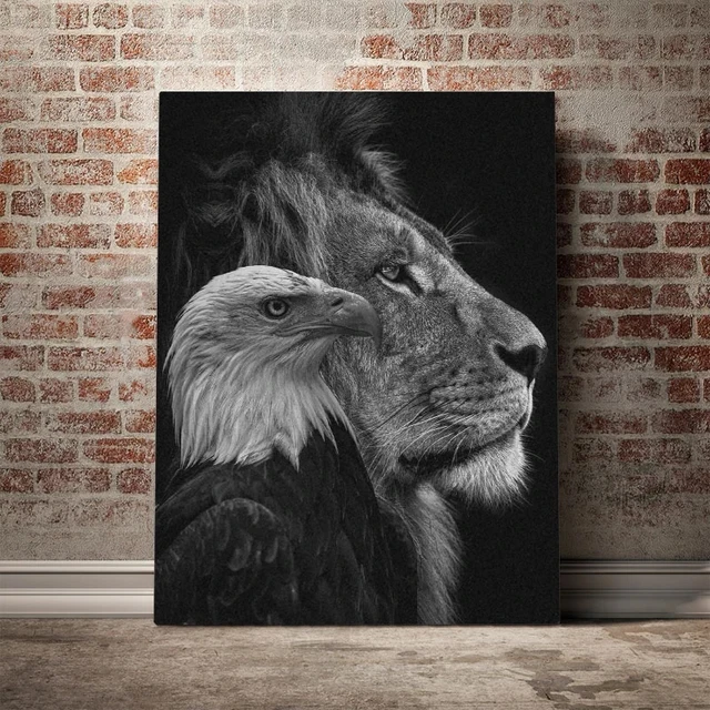 Half Eagle Half Lion Face