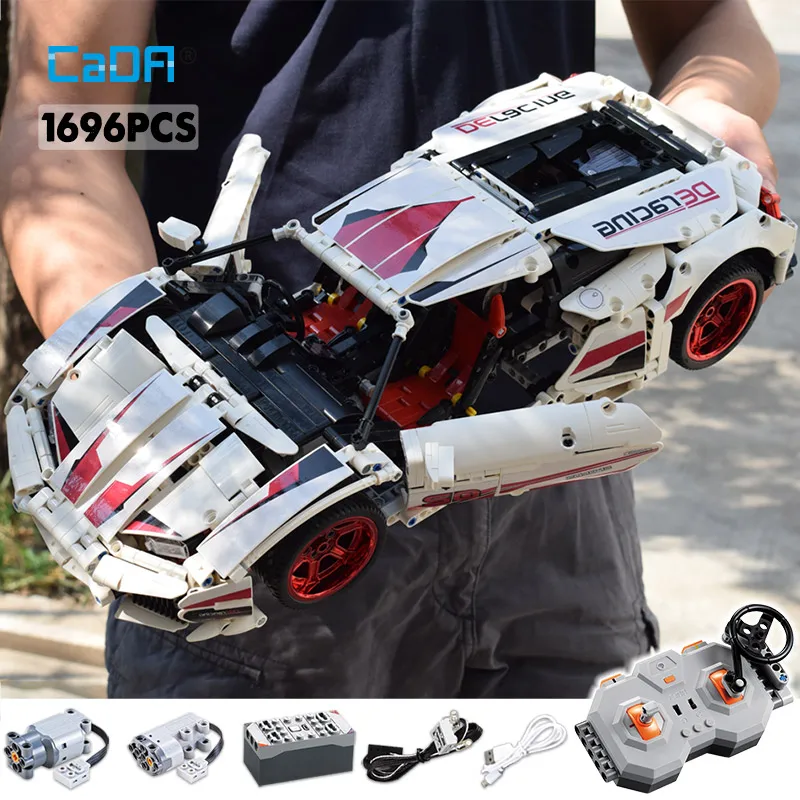 Cada-1696Pcs-Remote-Control-Racing-Car-Building-Blocks-Assembled-For-RC ...
