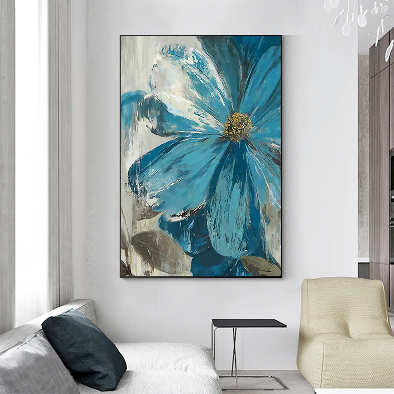 Blue Flower Oil Painting
