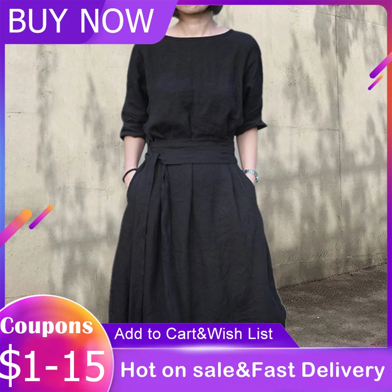 Maxi Boho Dress 2021 Autumn Spring Korean Solid Women Party - AliExpress