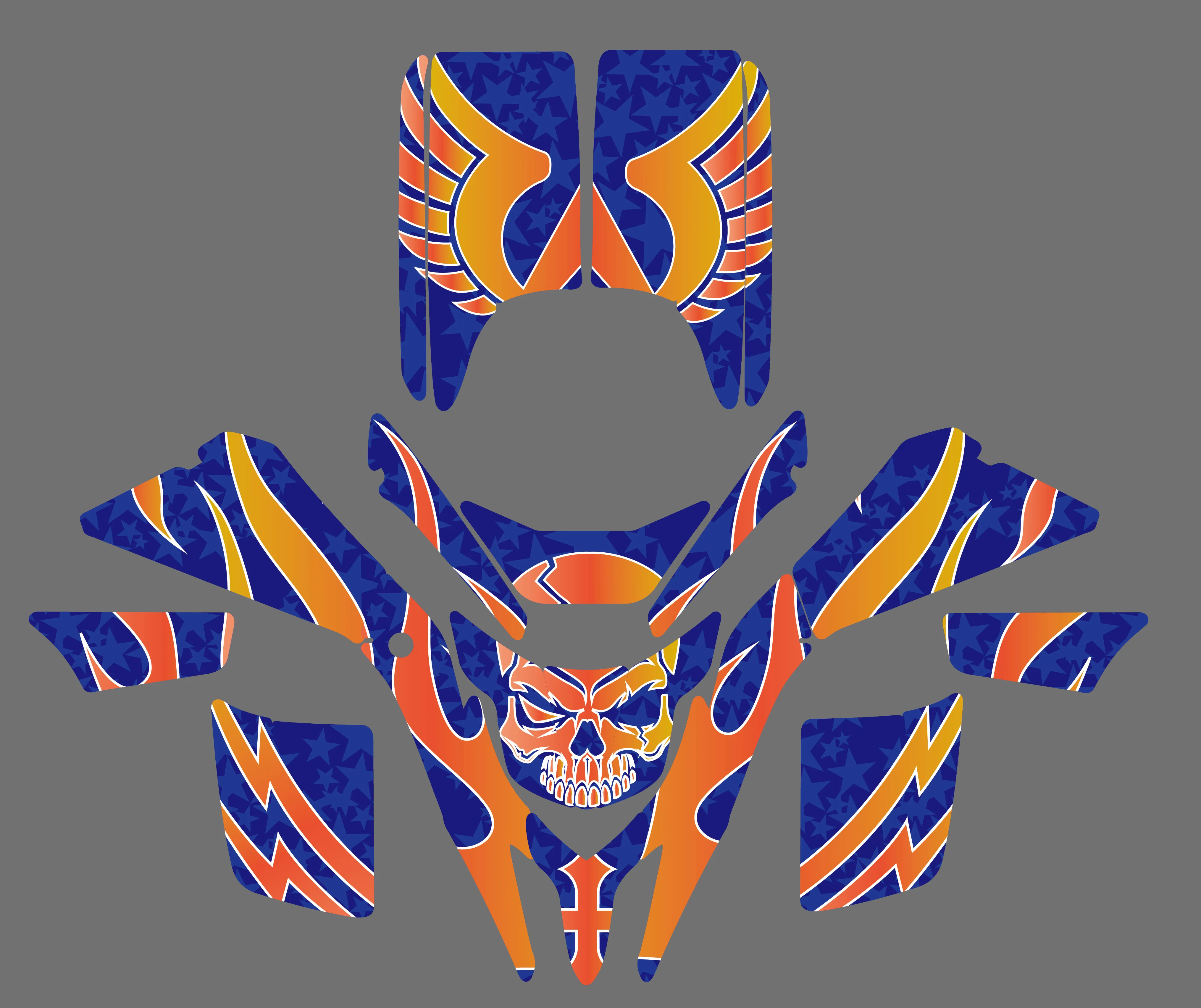 NICECNC Kit de pegatinas de fondo gráfico para equipo de motocicleta ...