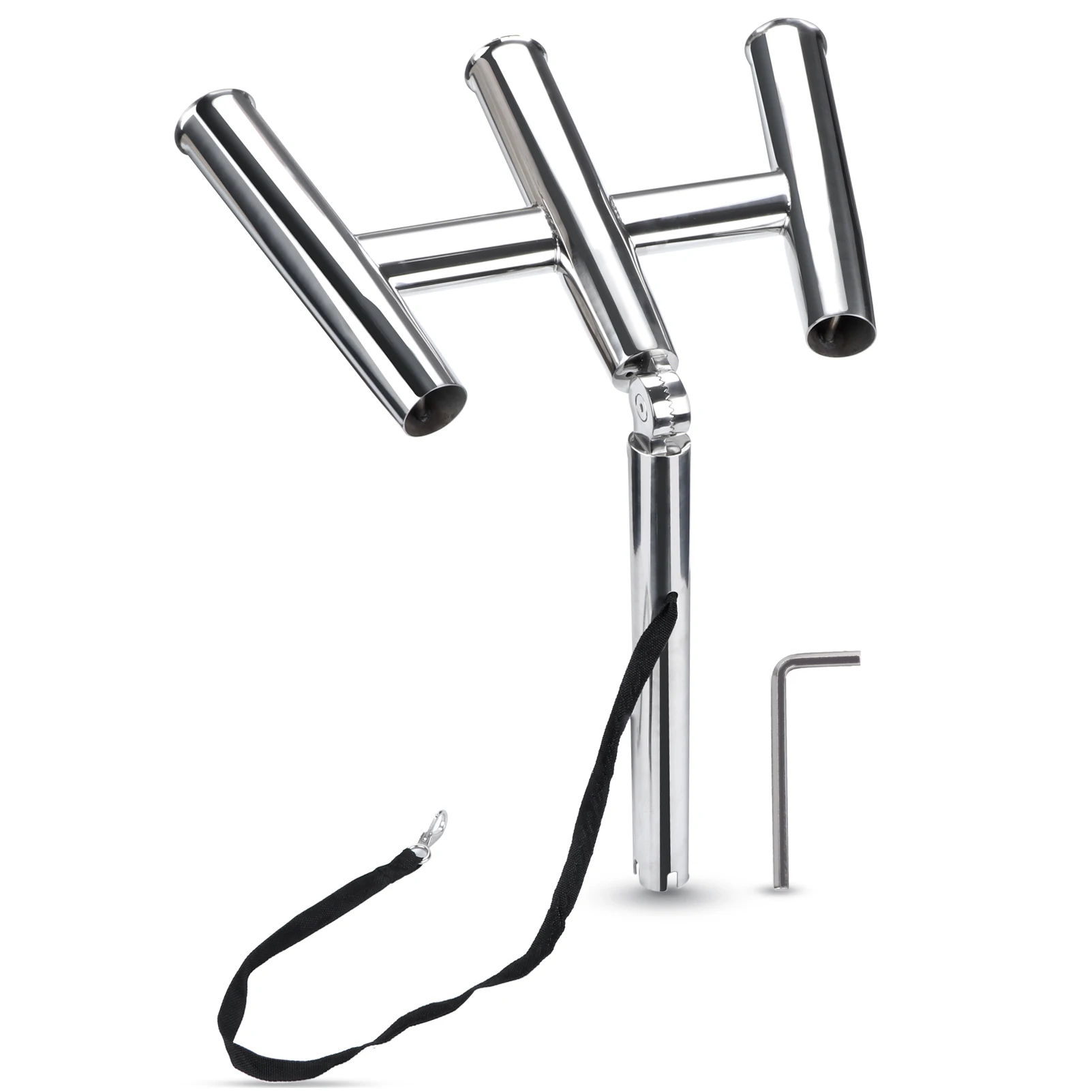 Boat Accessories 3Tube Silver Highly Polished Stainless Steel Trident ...