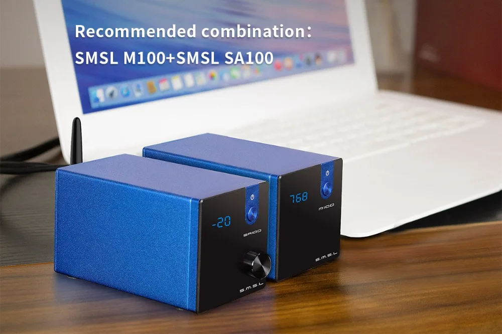 SMSL M100 MKII+SMSL SA100 Bluetooth Amplifier DAC Decoder