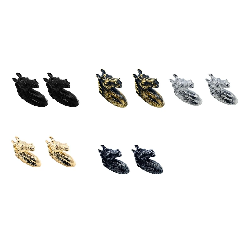 2PCS Antique Door Handles Animal Handle Horse Head Zinc Alloy Cabinet ...