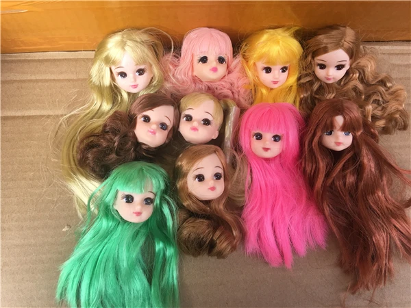 Green Hair Doll Head | Diy Accessories Toy | Licca Short Hair | Licca ...