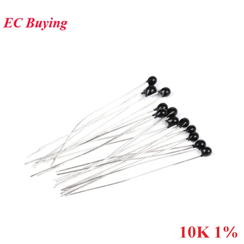 20pcs NTC Thermistor Thermal Resistor MF52 NTC-MF52-103/3435 10K ohm R ...