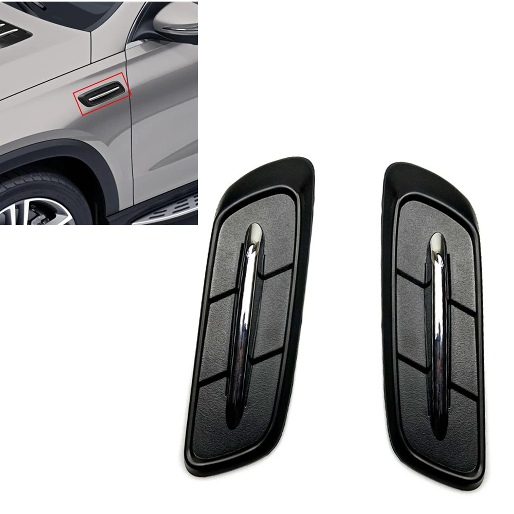 2PCS-Front-Engine-Hood-Bonnet-Fender-Side-Air-Outlet-Vent-Cover-Trim ...