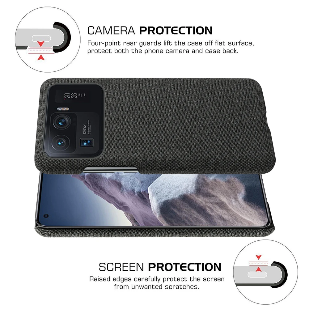 Тканевый кожаный чехол для Xiaomi Mi 11 Ultra Lite Poco F3 M3 X3 NFC ...