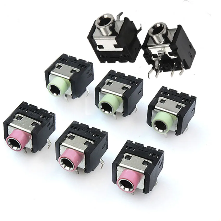 1-10Pcs-PJ-306-PJ306-pj-306m-3-5mm-Female-5-Pin-Audio-Connector-With ...