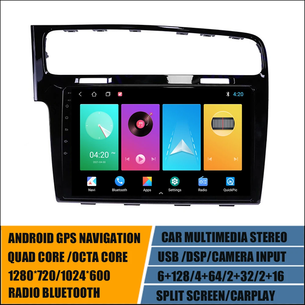 10-Car-Radio-Navigation-Stereo-2-Din-for-VW-Golf-7-MK7-2013-2017 ...