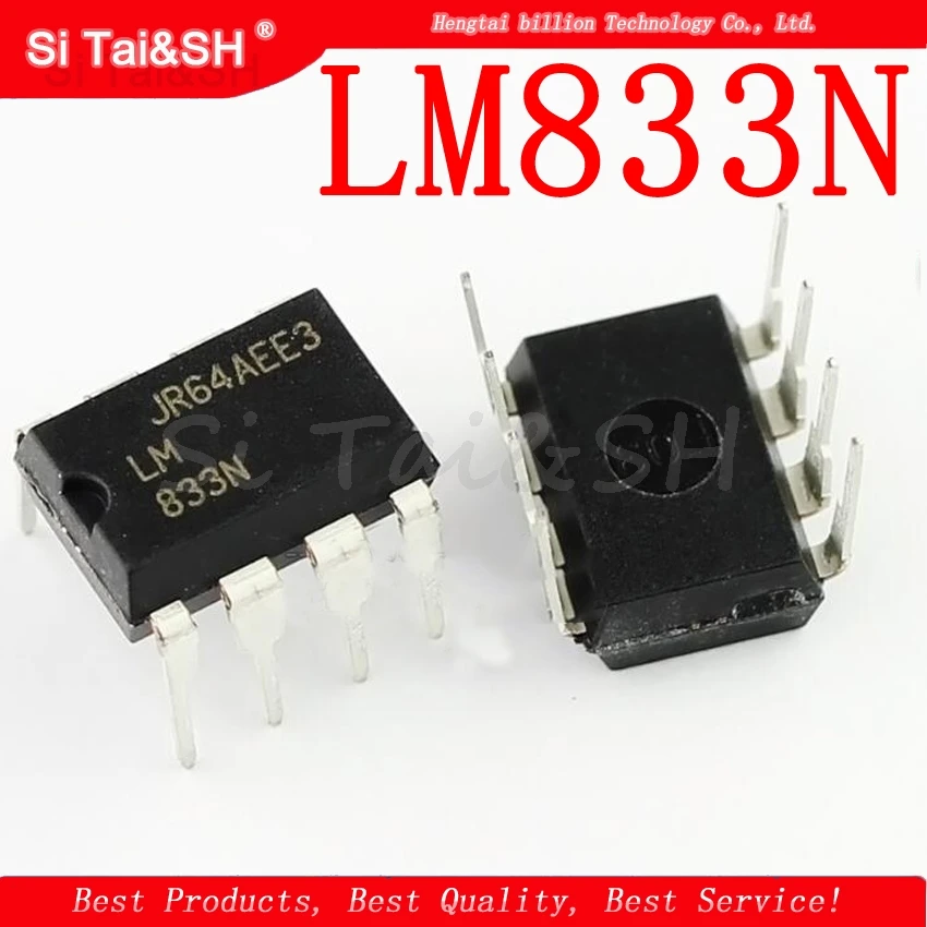 10 Uds LM833N DIP8 LM833 DIP nuevo y original IC Dual amplificador ...