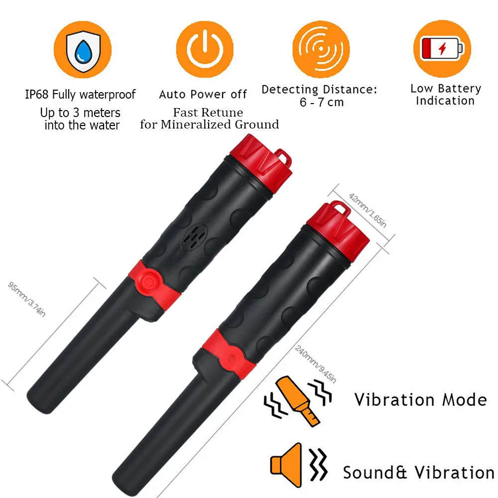 New-MD970-High-sensitivity-Handheld-Metal-Detector-Positioning-Rod ...
