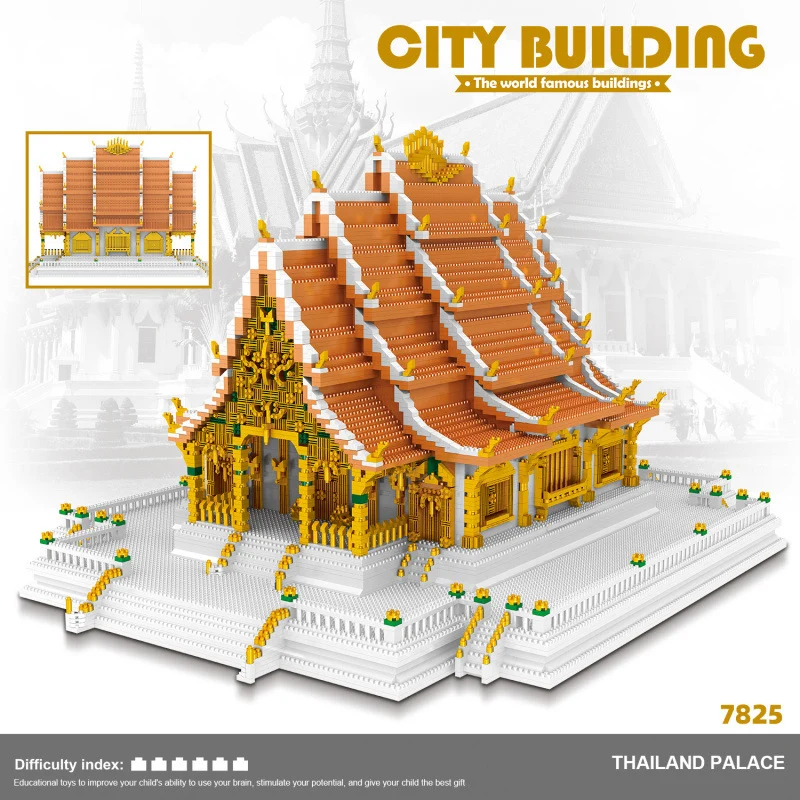World-Famous-Cultural-Architecture-Micro-Diamond-Block-Thailand-Bangkok ...