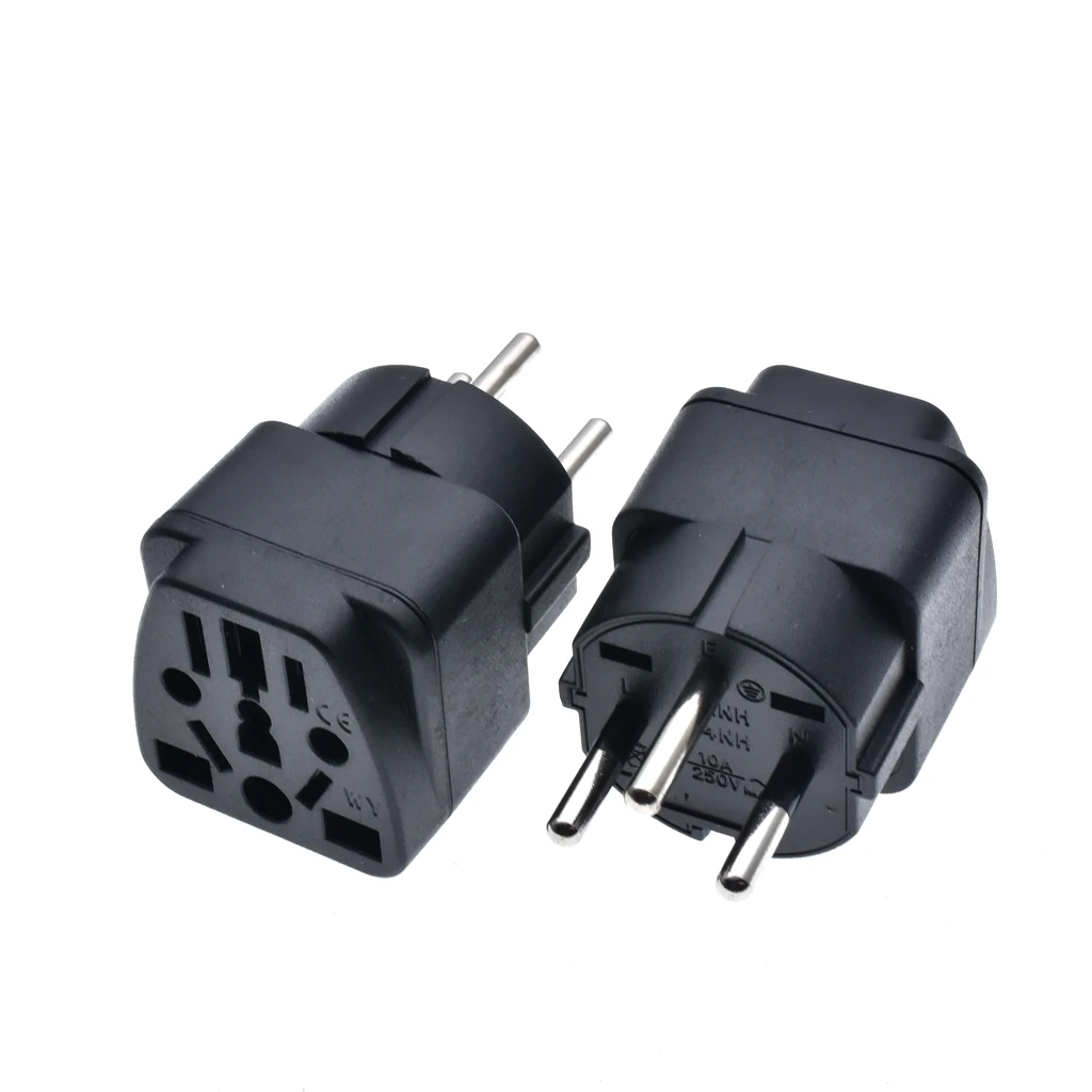 Universal Israe IL Plug Adapter 3 Pin EU Euro AU US UK To Israel Travel ...