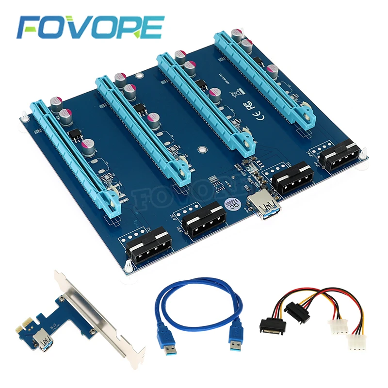 PCI-E-1x-Expansion-Kit-PCI-Express-1-to-4-Port-PCI-Express-Switch ...