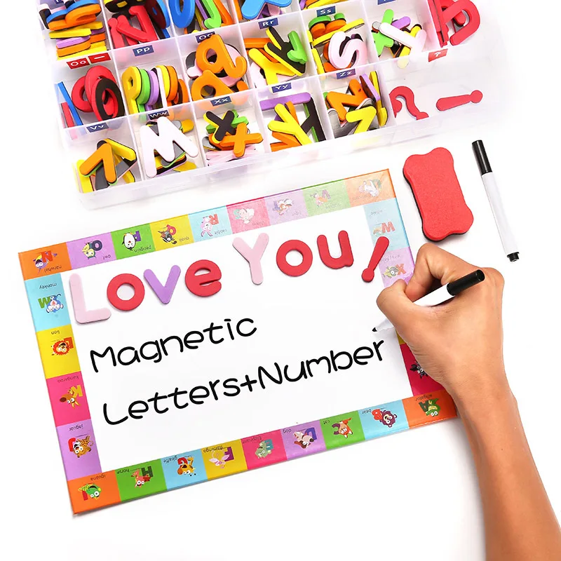 Portable Magnetic Letters Learning Toys Uppercase Lowercase Letters ...
