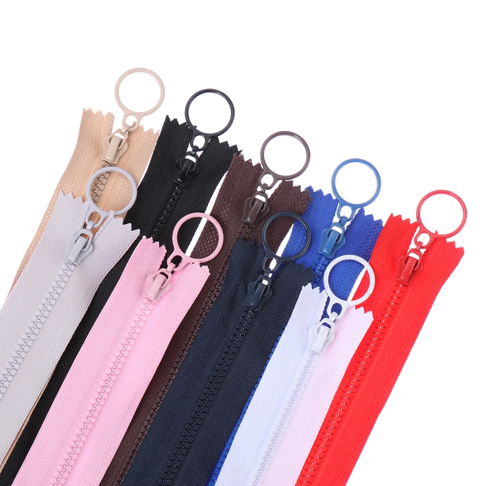 20/25cm 5/10pcs/pack resin zipper Candy colors zippers round ring ...