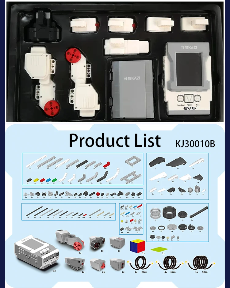 KAZI-EV6 Building Block Programming Robot, Compatível com EV3 ...