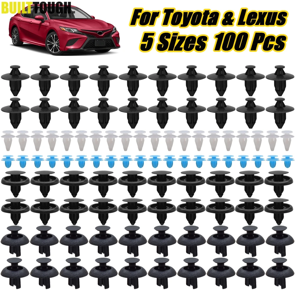 100pcs Auto Fastener Car Push Pin Rivet Trim Moulding Clips Bumper ...