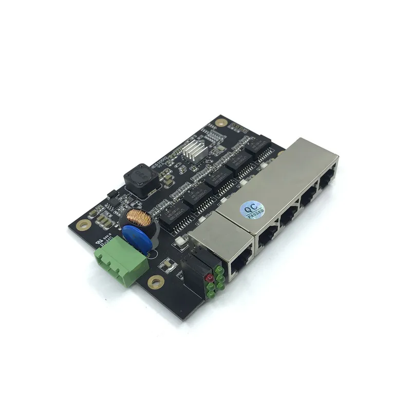 Unmanaged 5port 10/100M industrial Ethernet switch module PCBA board ...