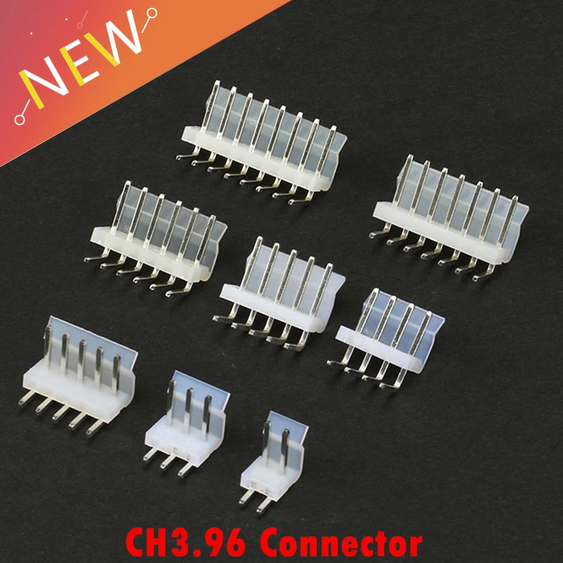 10Pcs/lot Connector CH3.96 3.96 Side Entry Pitch:3.96MM 90 degree Pin ...
