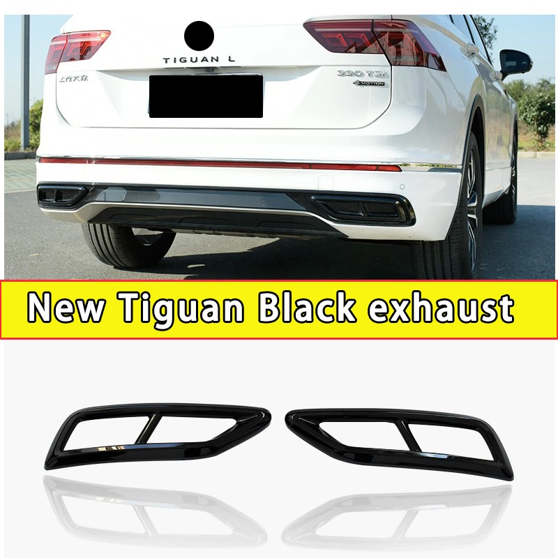 Car Styling For vw's New Tiguan 2020 2021 2022 Gloss Black Exhaust R ...