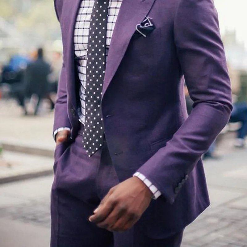 RONGKIM Traje Para Hombre, Color Morado, Para Novio, Tuxedos, Novios ...