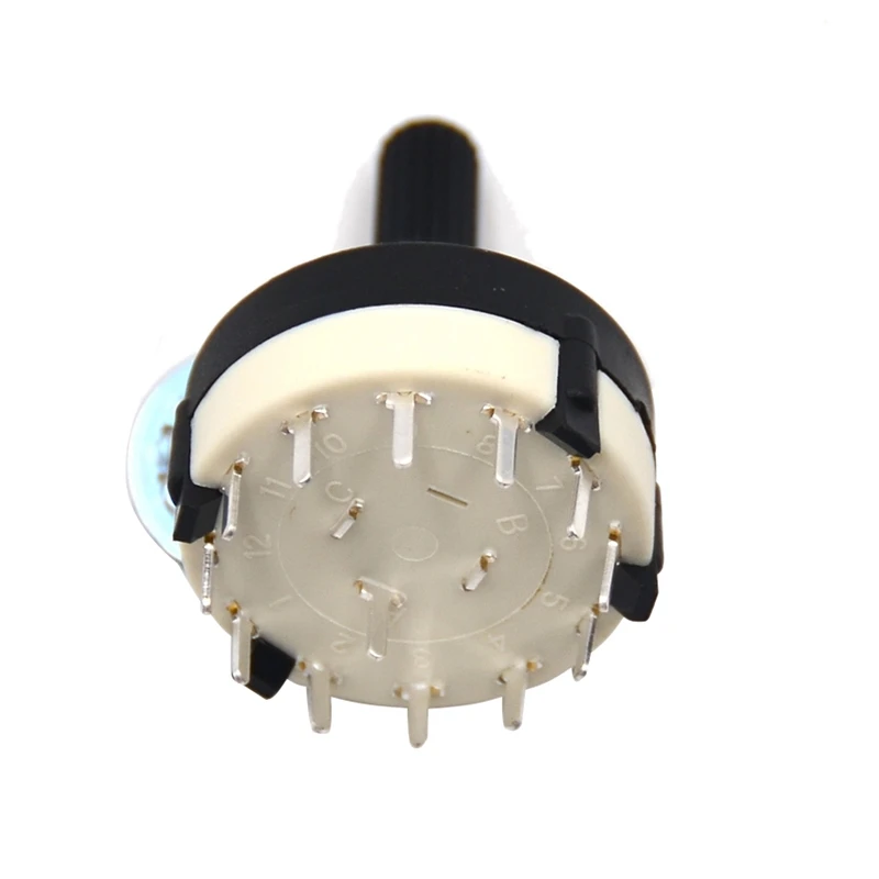 4 Pole / 3 Way Rotary Switch Solder Terminal Band Selector Rotary ...