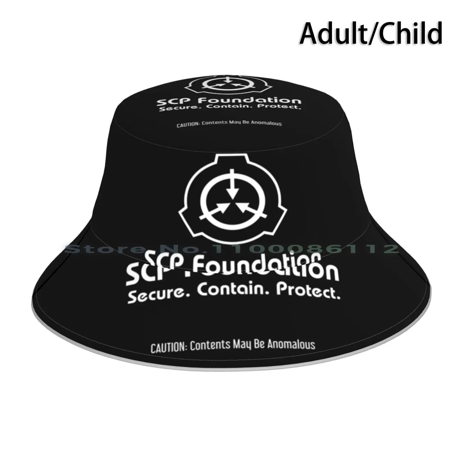 Scp-Foundation-Logo-Bucket-Hat-Sun-Cap-Scp-Foundation-Caution-Scp-Logo ...