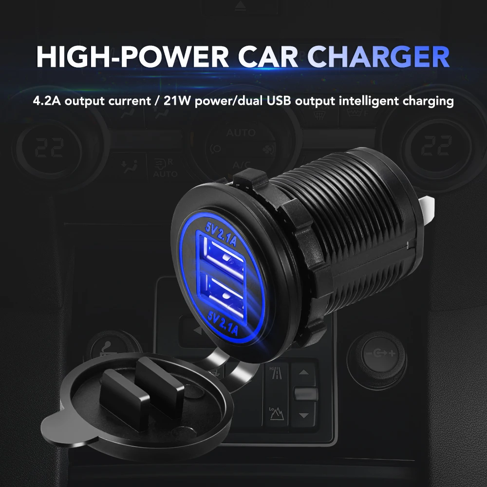 Dual-USB-Car-Charger-Adapter-For-Kia-Rio-K2-Sportage-Soul-Mazda-3-6-CX ...