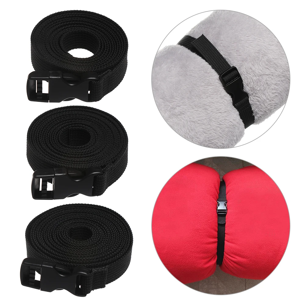 0.5~3M Cargo Tie Down Luggage Tighten Lash Belt Black Durable Nylon ...