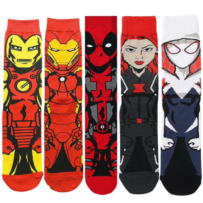 Cartoon Joker Socks Comics Hero Deadpool Iron Man Cosplay Pennywise ...