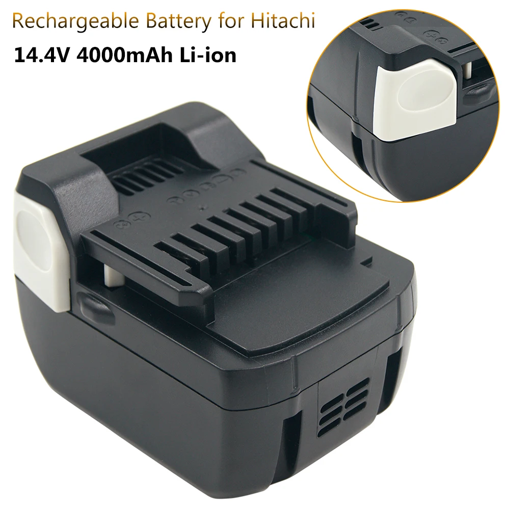 Batterie de remplacement Li ion 14.4v, 4,0 ah, pour outils électriques HITACHI BSL1415, BSL1430 ...