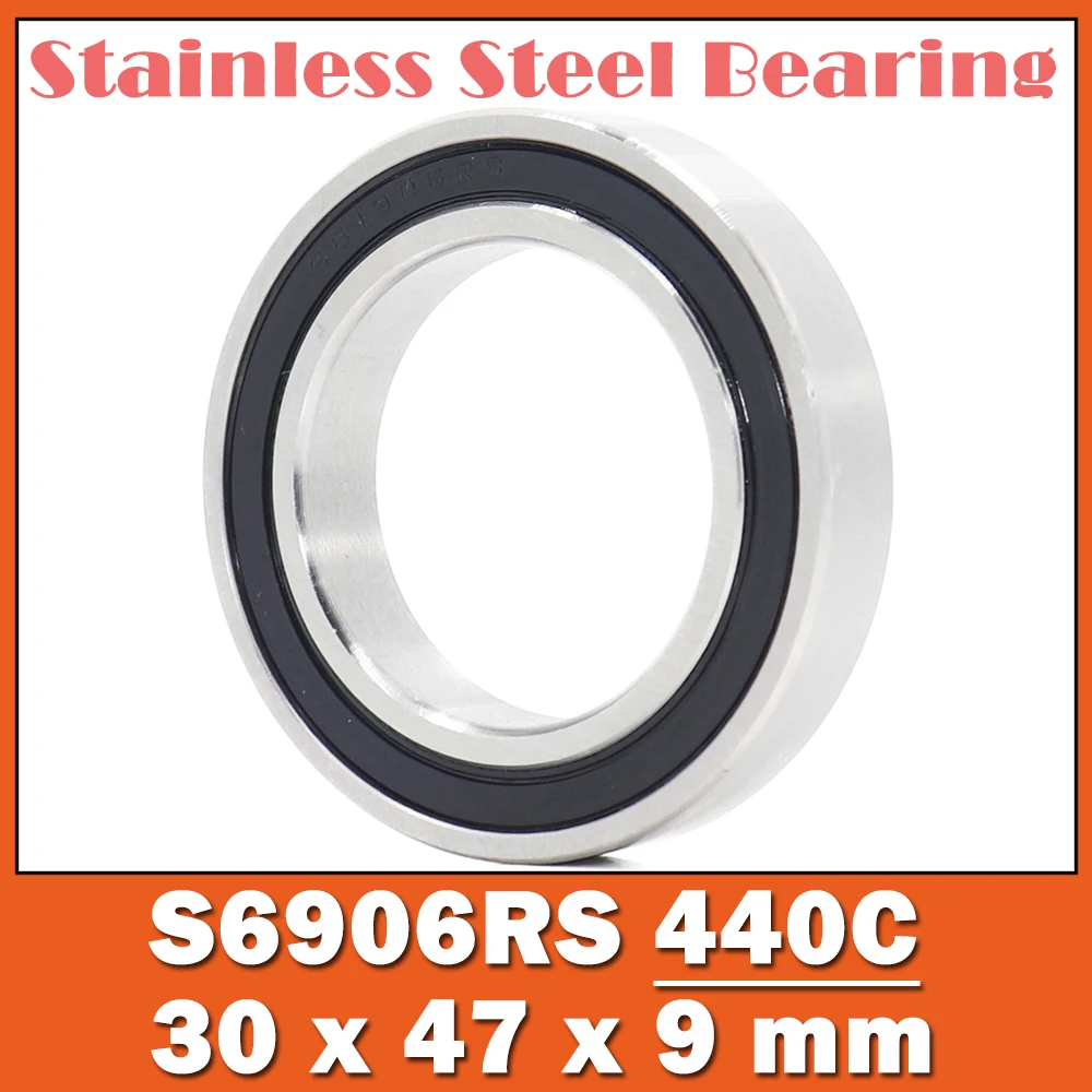 5PCS S6906RS Bearing 30*47*9 mm 440C Stainless Steel S 6906RS Ball ...