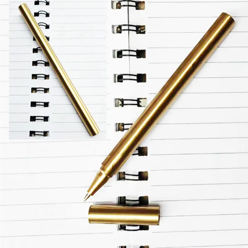 Brass-Pen-Ballpoint-Pen-Solid-Brass-Milled-Pen-Heavy-Duty-Brass-Pen-for ...