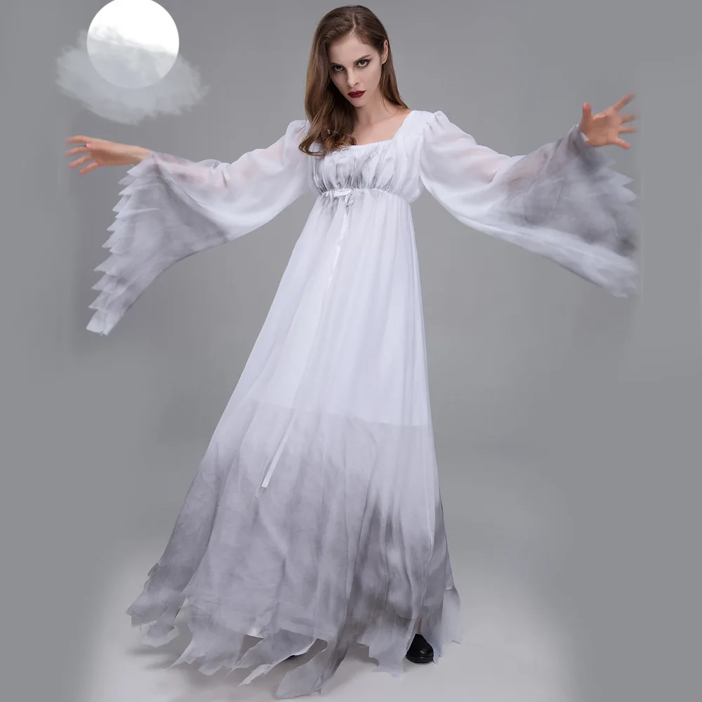 Women Vampire Zombie Dress Halloween Ghost Bride Cosplay Spiritual Love ...