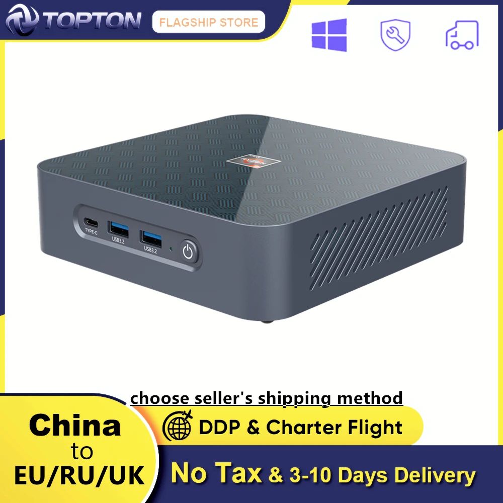 Topton amd mini gaming pc ryzen 9 5900hx ryzen 7 5800u 2 * ddr4 2 * m.2 ...