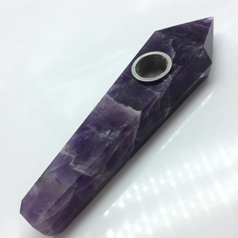 Art & Collectibles Amethyst Crystal Natural Stone Smoking Pipe Set ...
