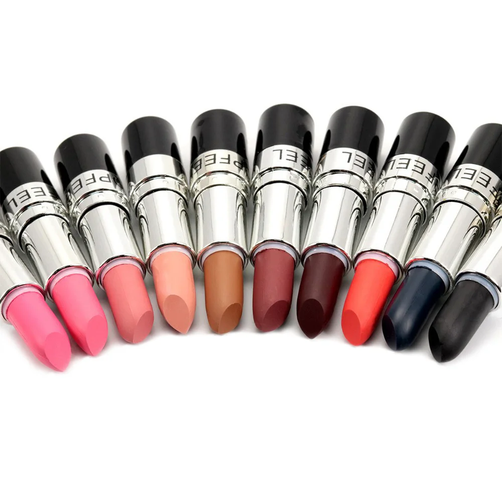 Batom de moda longa duração umidade fosco impermeável lipsticker fácil ...