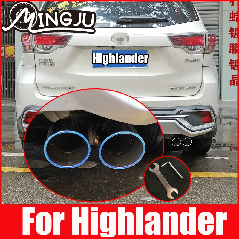 Car-stainless-steel-exhaust-pipe-muffler-for-Toyota-Highlander-KLUGER ...
