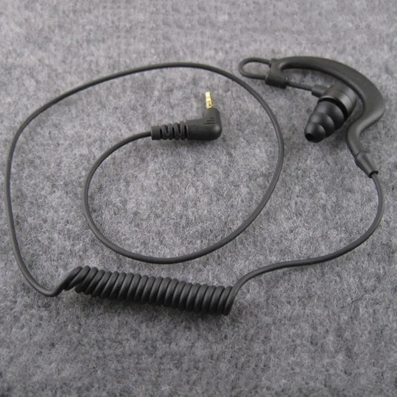 Unilateral In-ear Earphones Spring Cord Earphone Short Line - Earphone ...