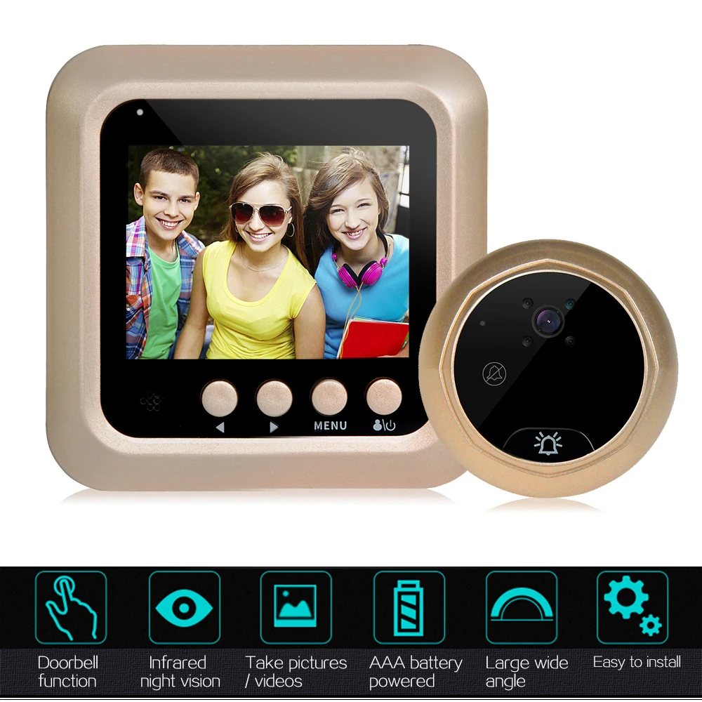 22-4-Inch-Smart-Digital-Door-Viewer-Camera-Door-Eye-Video-Record ...