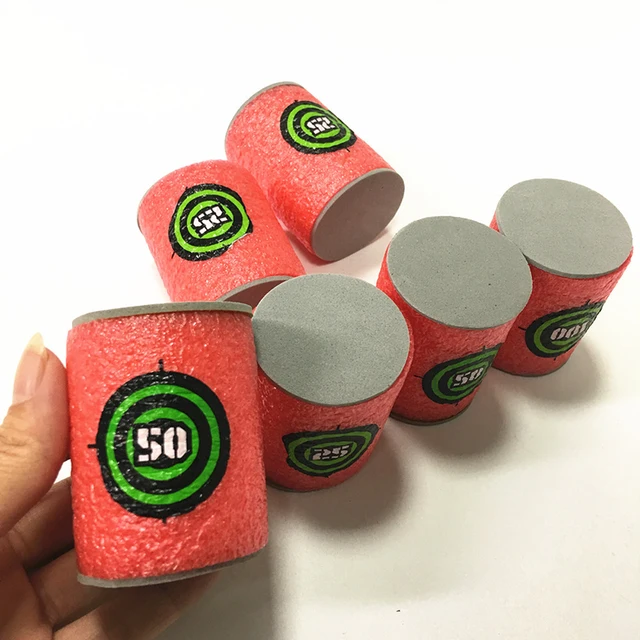 6Pcs Nerf Bullets Foam Bottle Bullet Training Toy Targets Shot Dart ...