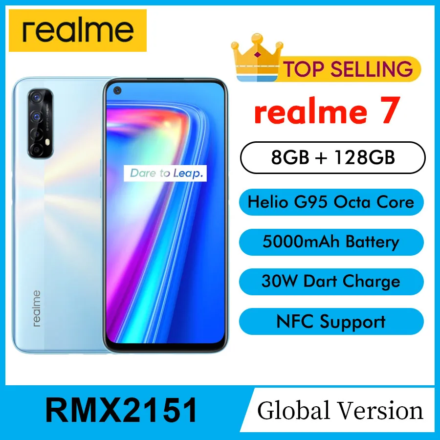 Realme Smartphone 7 RMX2151, NFC, pantalla FHD de 6,5 pulgadas, 8GB ...
