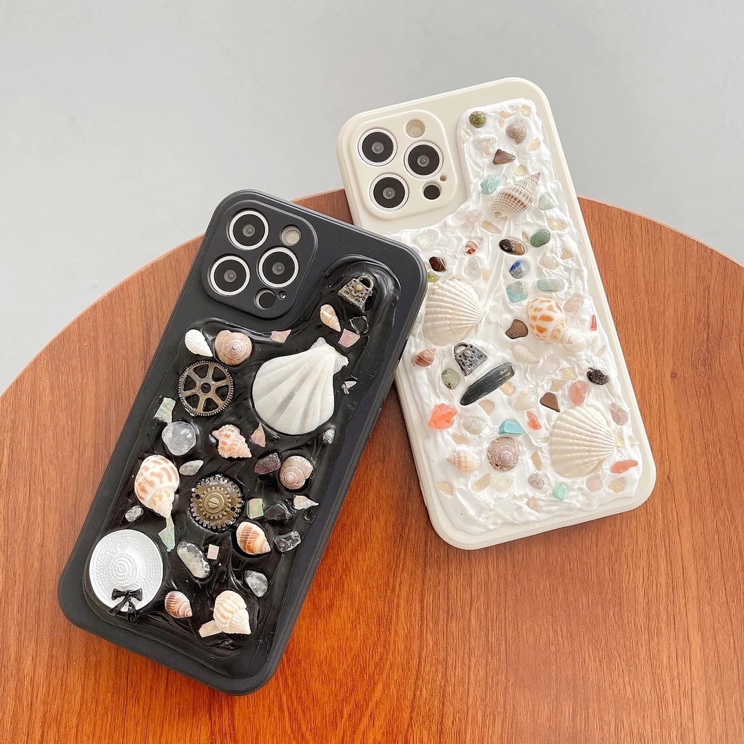 3D-Shell-conch-soft-phone-case-for-iphone-13-13Pro-13Promax-14-14Promax ...