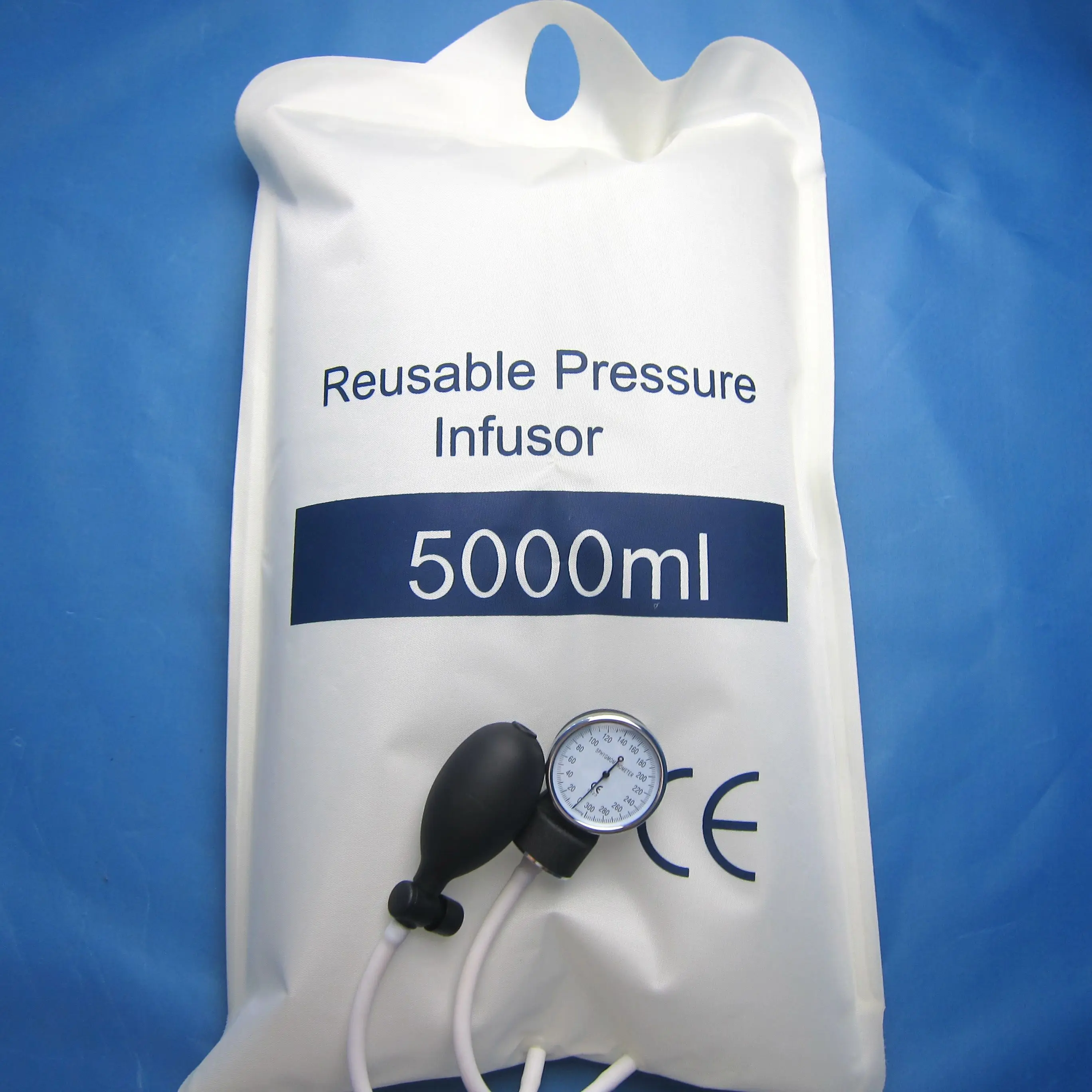 Medical pressure Infusion bag 5000ml for QUALITY FLUID with gauge and bulb