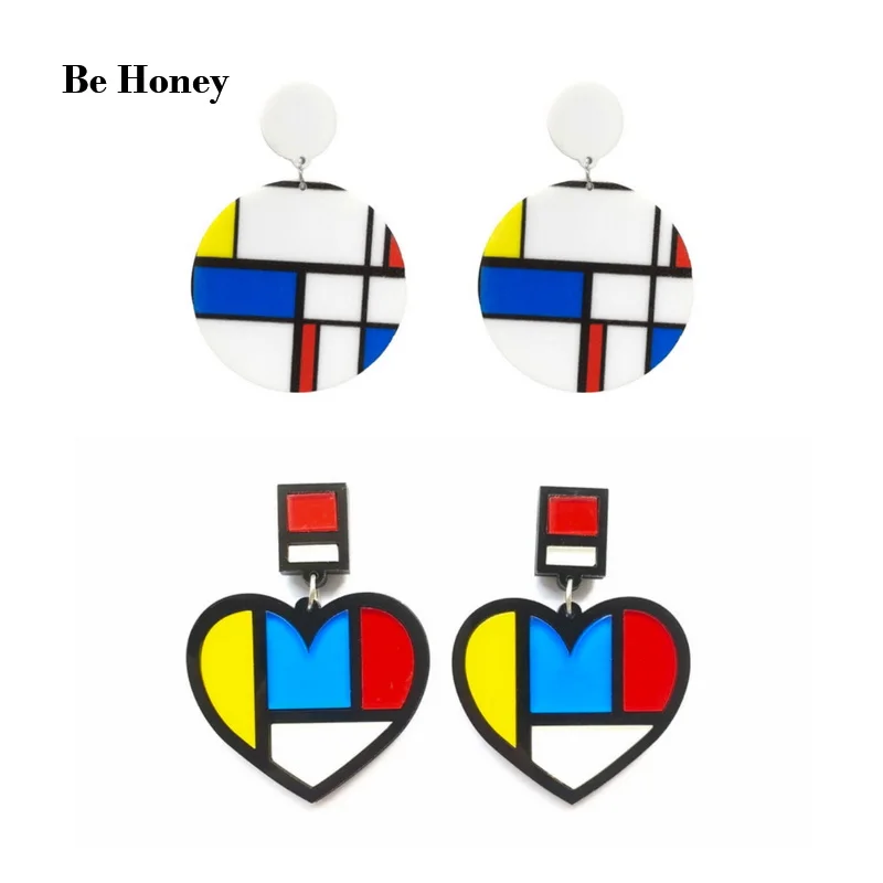 Nova-moda-redonda-e-cora-o-forma-mondrian-arte-vermelho-azul-amarelo ...