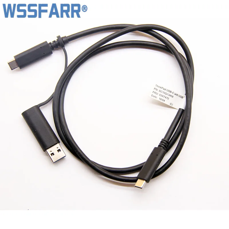 For Lenovo 03x7470 Fru Thinkpad Usb-c Cable With Usb-a Pn: Sc10q13458 ...
