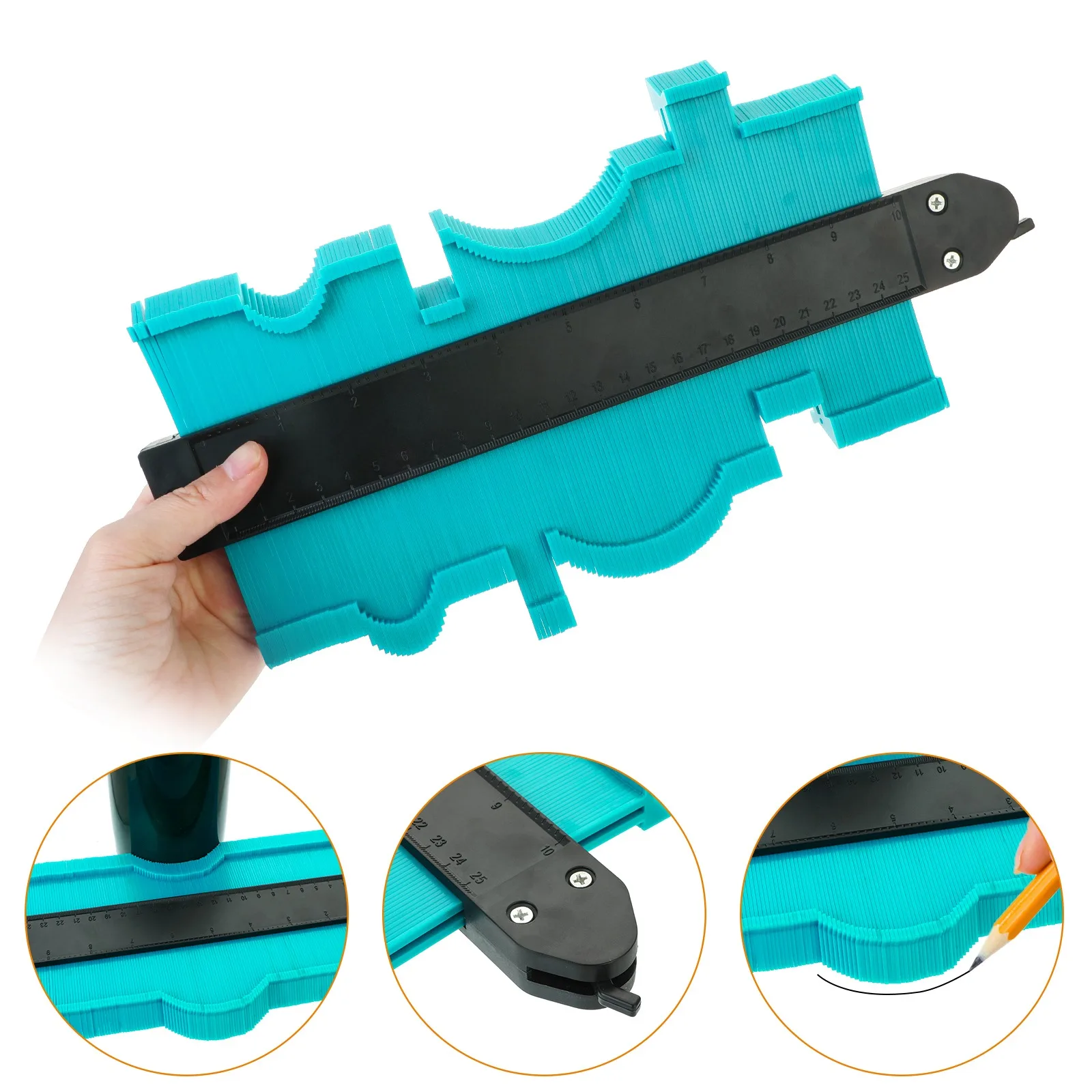 12-25cm-Shape-Contour-Gauge-Plastic-Profile-Contour-Copier-Measuring ...